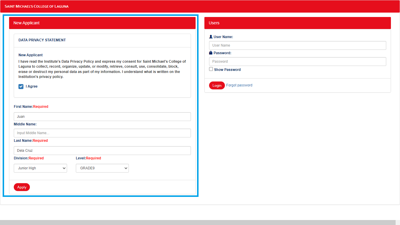 SMCL Enrollment Application